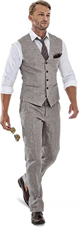 High-End Suits Wedding Suits 2 Pieces Slim Fit Vest Pant Groomsmen ...