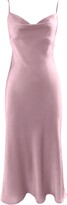Anaphe - Icon Strappy Backless Cowl Silk Slip Dress - Rosewood Pink - ShopStyle