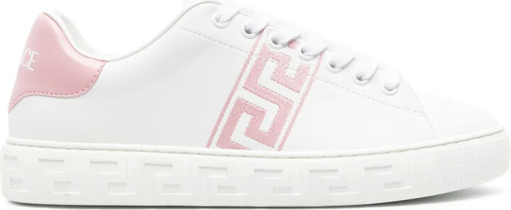 Versace Greca-embroidered sneakers - ShopStyle