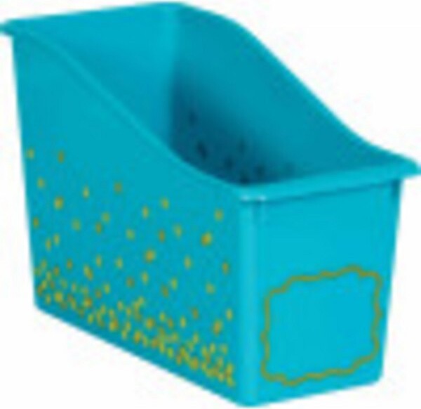 Teacher Created Resources Teal Confetti Plastic Book Bin (Pack of 6 ...