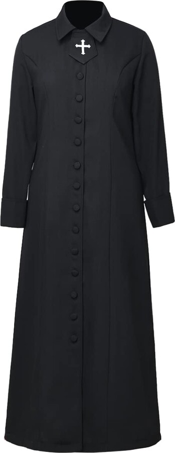 BLESSUME Clergy Cassock Robe Women Roman Minister Choir Pulpit Single ...