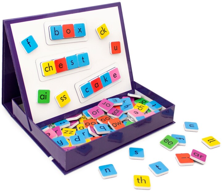 Junior Learning Rainbow Phonics Tiles with Built-in Magnetic Board ...