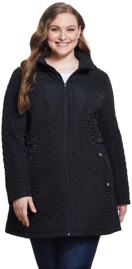 Gallery Plus Size Hood Quilted Jacket - ShopStyle
