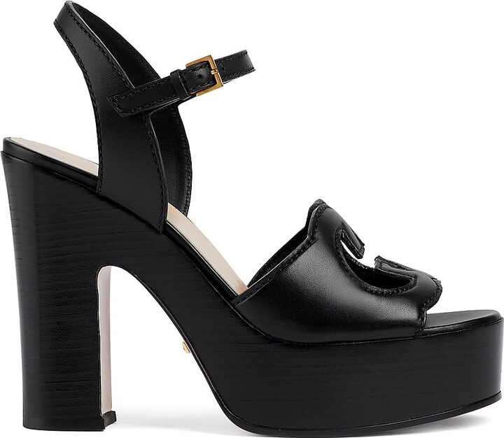 Gucci Cutout Platform Heeled Sandals - ShopStyle