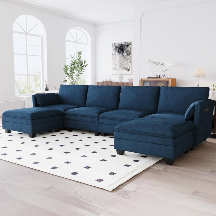 Eafurn 141.5" Oversized Modular Sectional Sofa Couches for Living Room ...