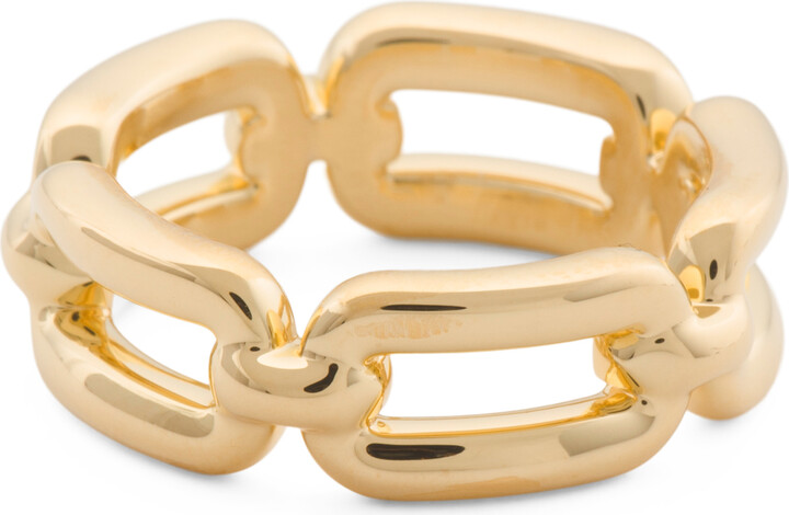Milor Gold Made In Italy 14k Gold Paperclip Chain Ring - ShopStyle