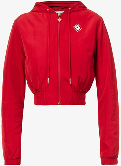 Casablanca Womens Red Brand-appliqué Boxy-fit hell Jacket - ShopStyle