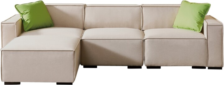 Simplie Fun Modular Sofa L Shaped With Convertible Ottoman Chaise ...