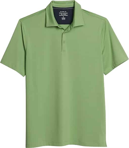 St. Aisle Men's Classic Fit Solid Performance Polo Light Green - ShopStyle