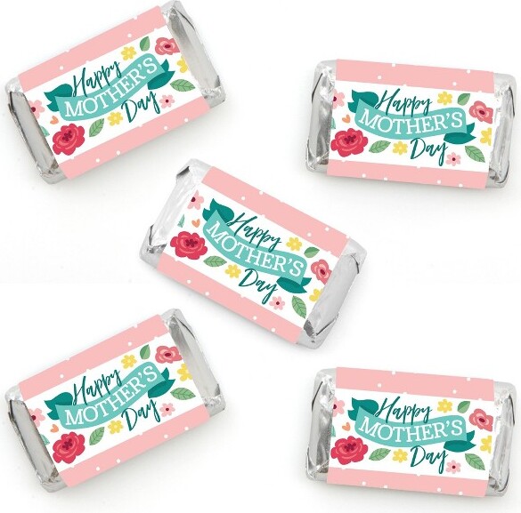 Big Dot of Happiness Colorful Floral Happy Mother's Day - Mini Candy ...