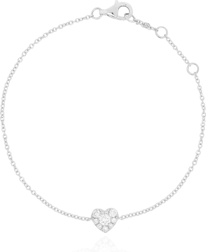 The Lovery Pave Diamond Heart Bracelet - ShopStyle