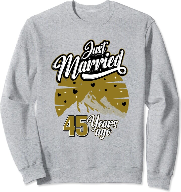 Wedding Anniversary Couples Matching Just Married 45 Years Ago 45th ...