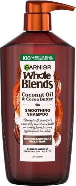 Garnier Whole Blends Smoothing Pump Shampoo with Coconut Oil Extracts ...