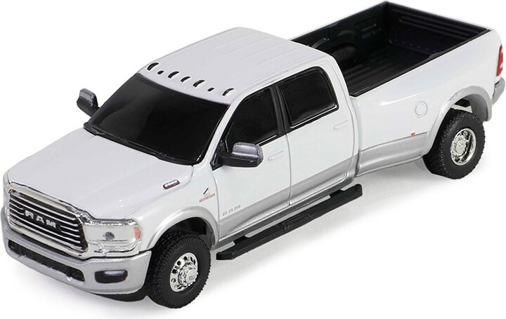 Greenlight Collectibles 1/64 Ram Laramie Dually, Bright White & Billet ...