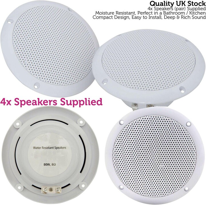 Loops SMART HOME Bluetooth Amplifier & 4x Ceiling Mini Speaker Kit ...
