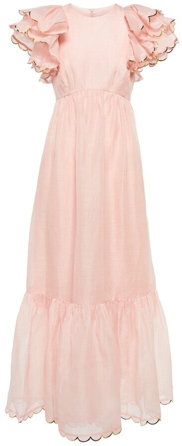 Zimmermann Dancer scalloped midi dress - ShopStyle