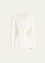 DIOTIMA Crochet Insert Wool Blazer - ShopStyle