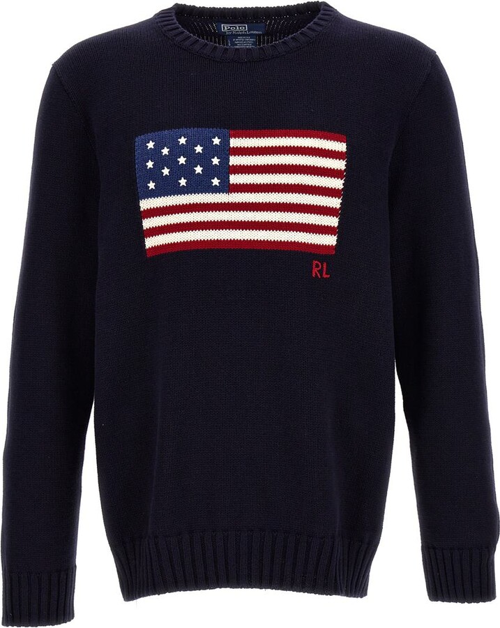 Polo Ralph Lauren 'Flag' sweater - ShopStyle