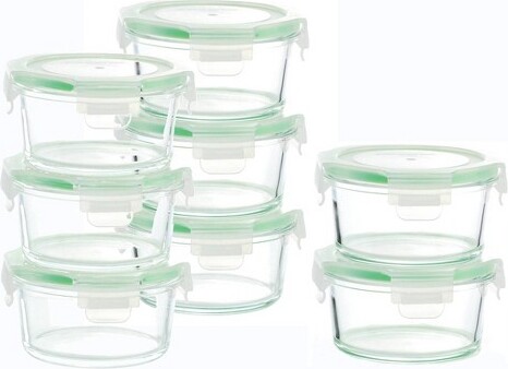 Kinetic Go Green Glassworks Round Food Storage Container Set - 33oz ...