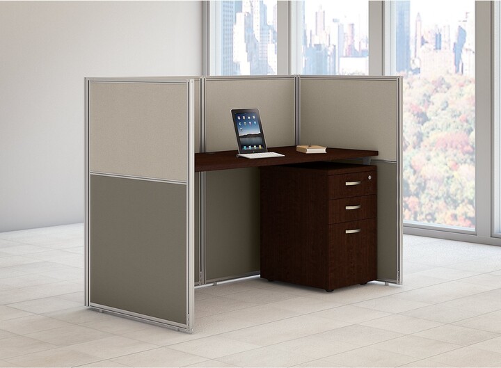 Bush Business Furniture Easy Office 60W Closed Cubicle Desk Set - ShopStyle