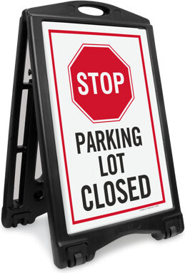 SmartSign STOP Parking Lot Closed Portable Sidewalk Sign - ShopStyle ...