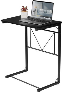 QAZW Side Table Industrial C Shaped Snack Sofa Couch Table For Laptop ...