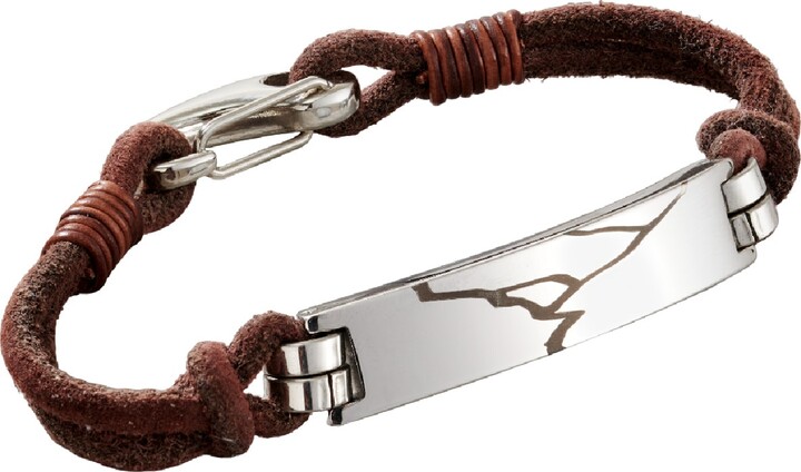 Posh Totty Designs Men's Leather Cord Kintsugi Bracelet - ShopStyle Jewelry