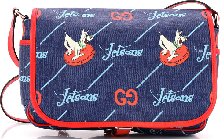 Gucci x The Jetsons Flap Messenger GG Astro Printed Coated Canvas ...