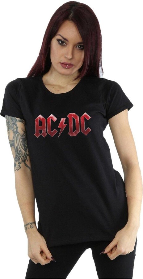 AC/DC Red Ice Logo Cotton T-Shirt - ShopStyle