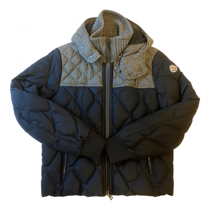 Moncler Navy Wool Coats - ShopStyle