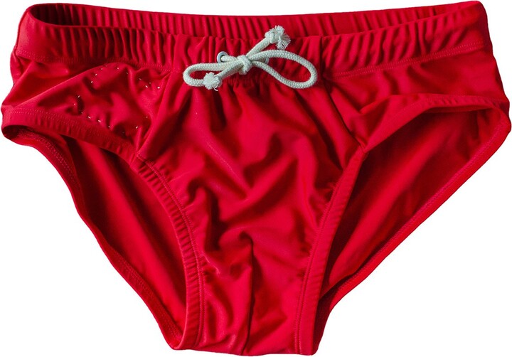Bodies as Clothing Awareness Red Eyelet Swim Brief - ShopStyle