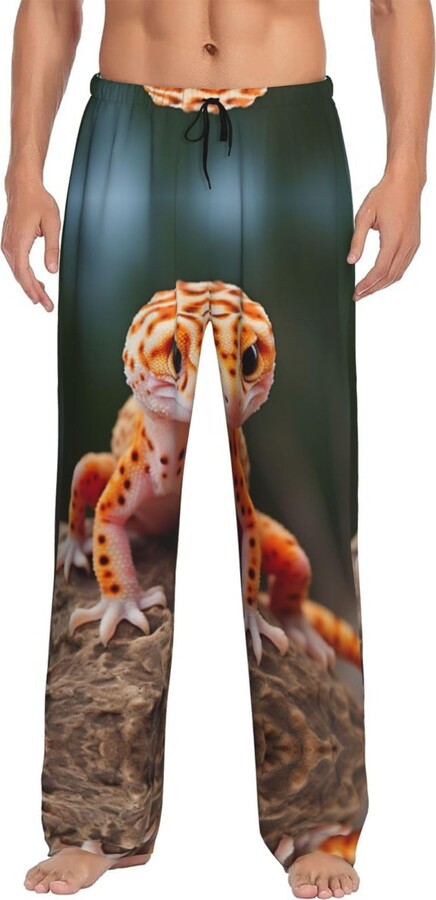 YQTGBCED Sand Leopard Gecko Print Mens Lounge Pants - ShopStyle Sleepwear