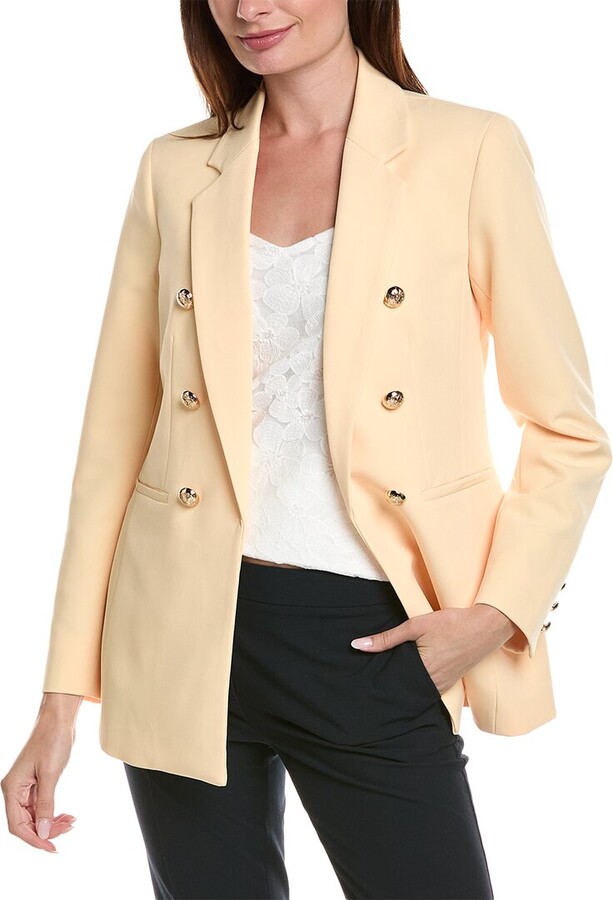 Anne Klein Double Breasted Jacket - ShopStyle Blazers