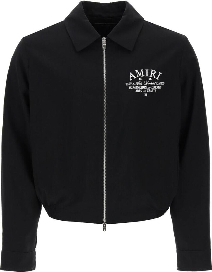 Amiri blouson jacket with arts district embroidery - ShopStyle