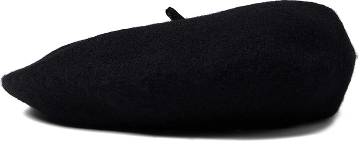 Lauren Ralph Lauren Felted Wool Beret (Black) Knit Hats - ShopStyle