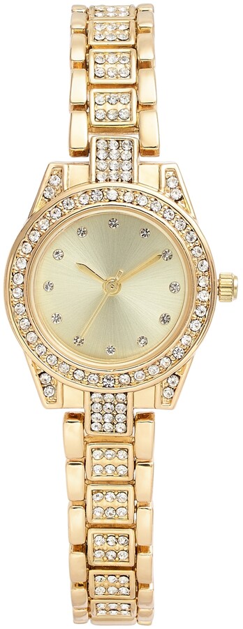Charter Club Women's Crystal Gold-Tone Bracelet Watch 27mm, Created for ...