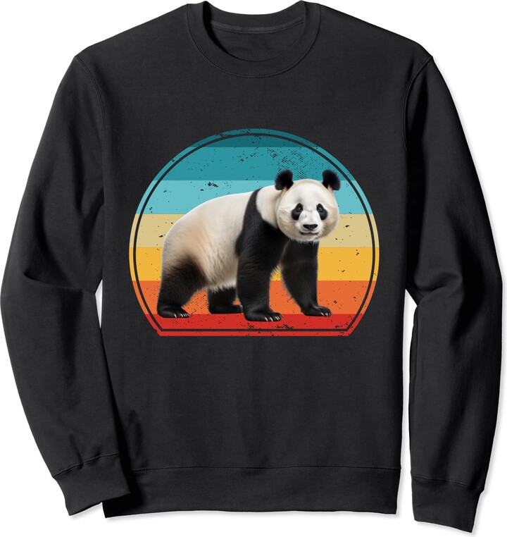 Retro Vintage Panda Bear Animals Lovers Apparel Funny Panda Bear Outfit ...