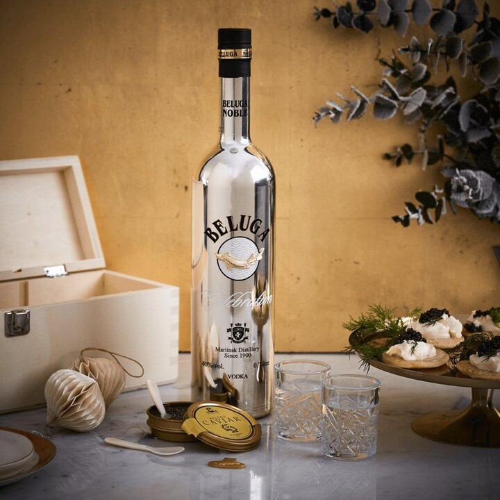 The Handmade Christmas Co. Beluga Caviar And Beluga Vodka Gift Box ...