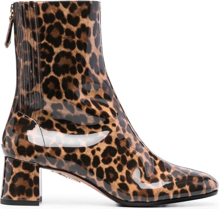 Aquazzura Honore Leopard-Print Boots - ShopStyle
