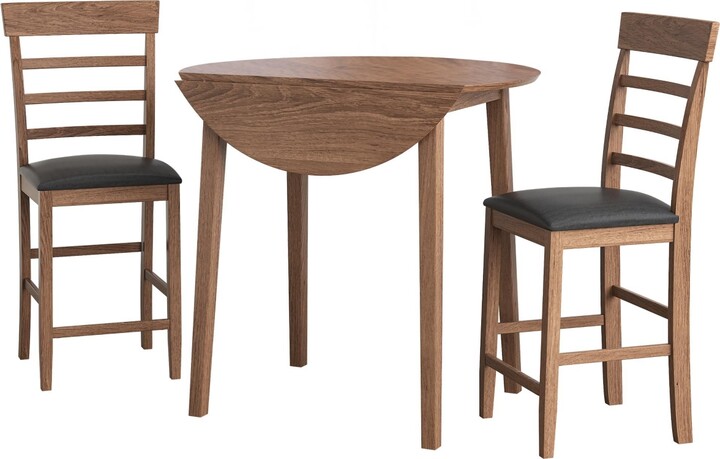 Simplie Fun Retro Round Counter Height Drop-Leaf Table Set - ShopStyle ...