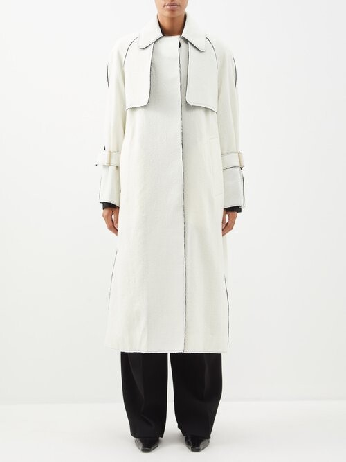 Ashlyn Annabel Raw-edge Wool Trench Coat - ShopStyle