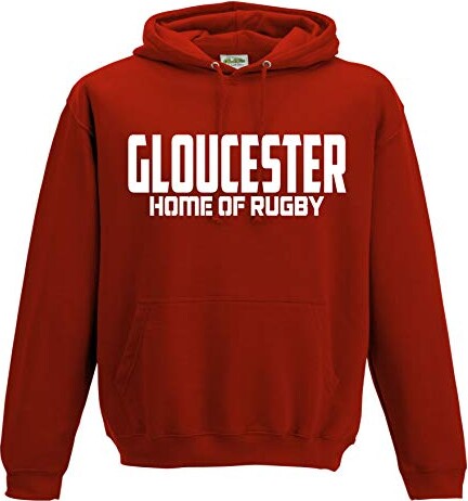 Amelia Gould Apparel Gloucester Home of Rugby Premium Mens Hoodie ...