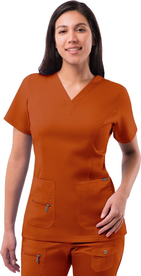 Adar Uniforms Adar Pro Scrubs for Women - Elevated V-Neck Scrub Top ...