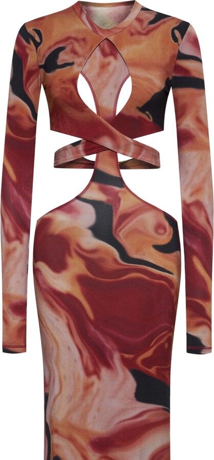 YASPIS - Vermillion Maxi Cut-Out Dress - ShopStyle