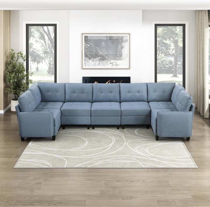 Lexicon U Shape Sectional Couch with Hidden Storage - ShopStyle Sofas ...