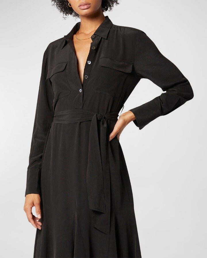 Equipment Lenora Godet Silk Shirtdress - ShopStyle Day Dresses