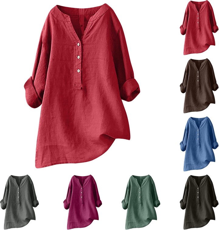FunAloe Italian Linen Tops - ShopStyle