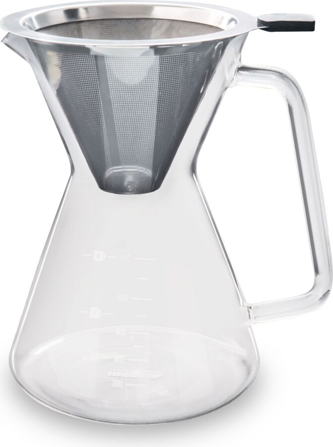 London Sip Glass Pour Over Carafe with Reusable Filter, 600ml - ShopStyle