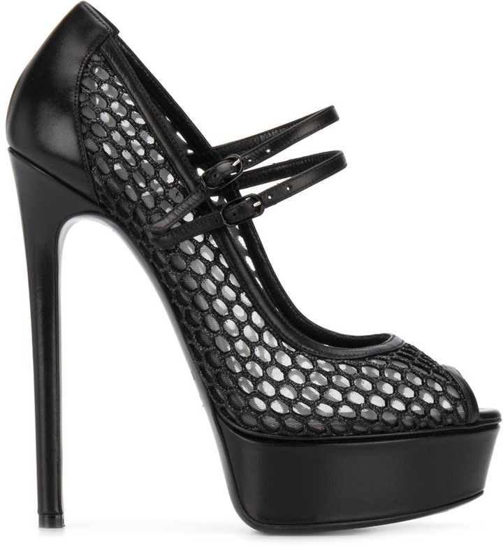 Casadei Mesh Panel Pumps - ShopStyle