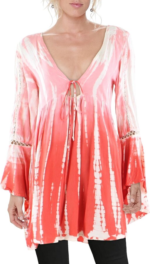 Raviya Womens Ladder Stitch Cotton Peasant Top - ShopStyle